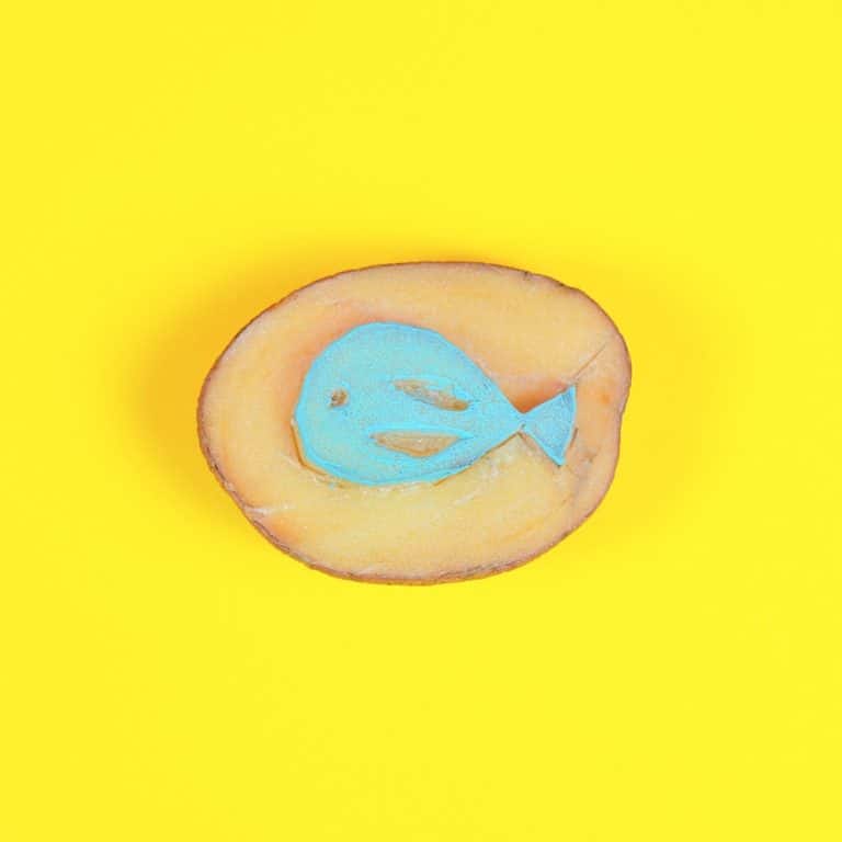 POTATO STAMP FISH - hello, Wonderful