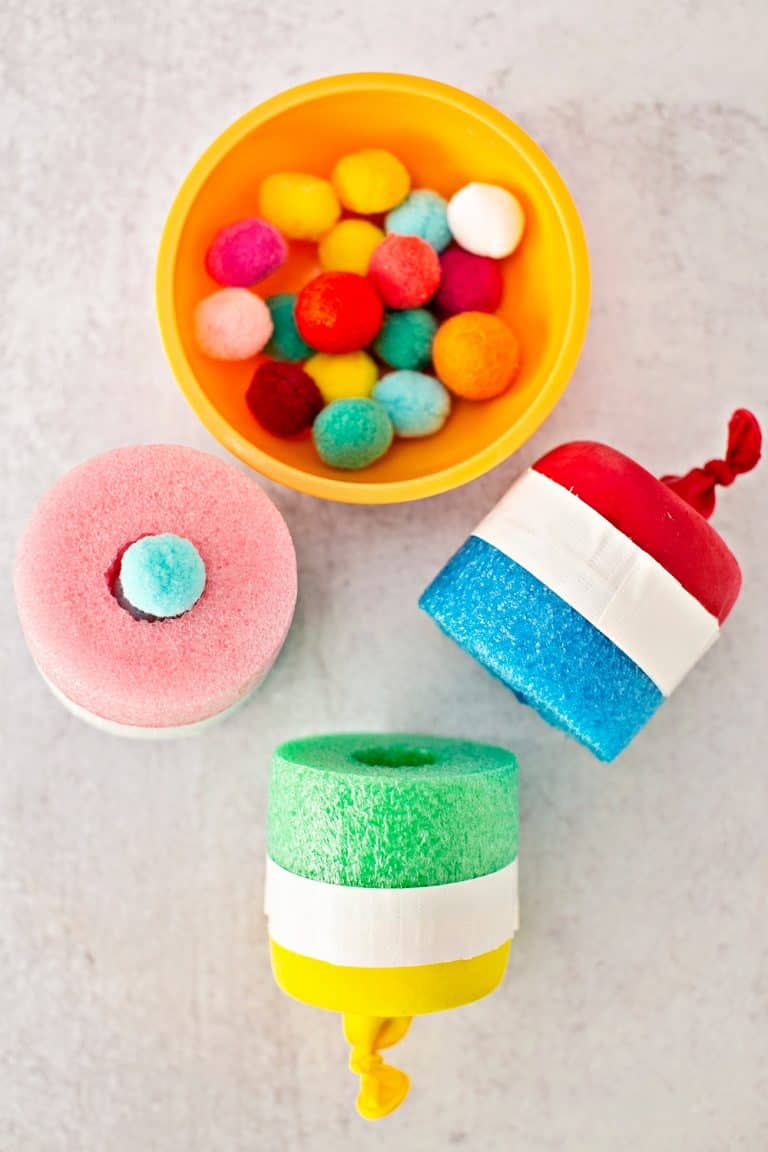 POOL NOODLE POM POM SHOOTER - hello, Wonderful