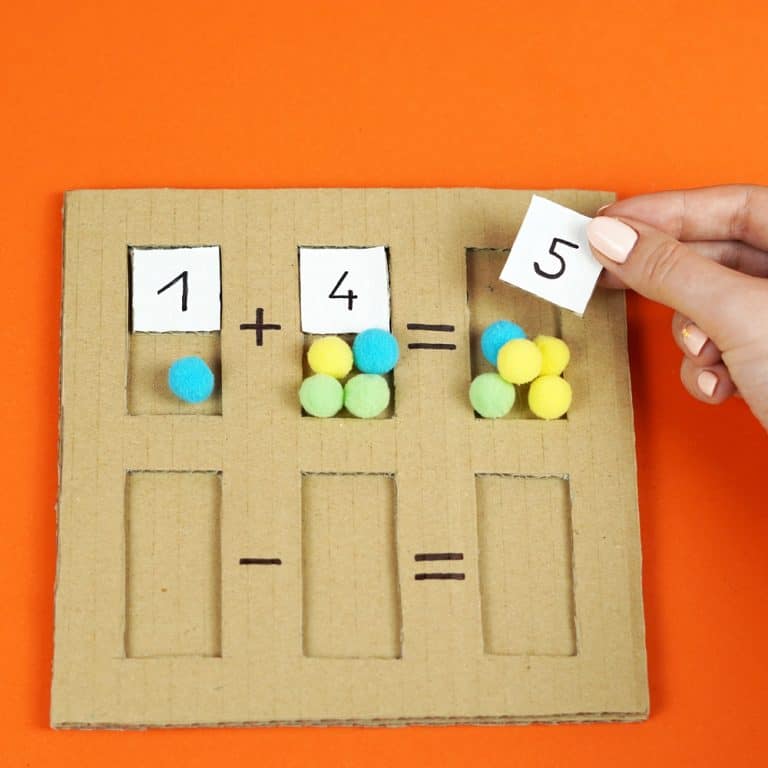 CARDBOARD MATH LEARNING BOARD - hello, Wonderful