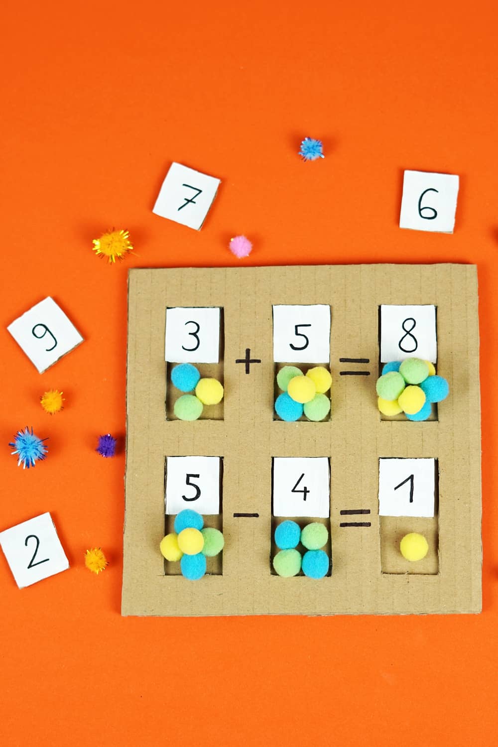 CARDBOARD MATH LEARNING BOARD - hello, Wonderful