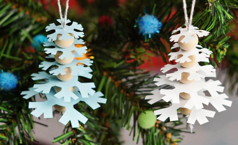 Paper Snowflake Tree Ornaments - Paper Snowflake Template