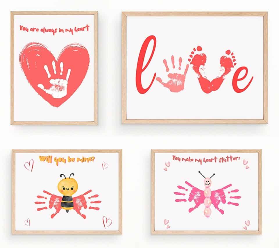 Love Handprint Art - Cute Preschool Valentine Craft