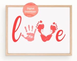 Love Handprint Art - Cute Preschool Valentine Craft