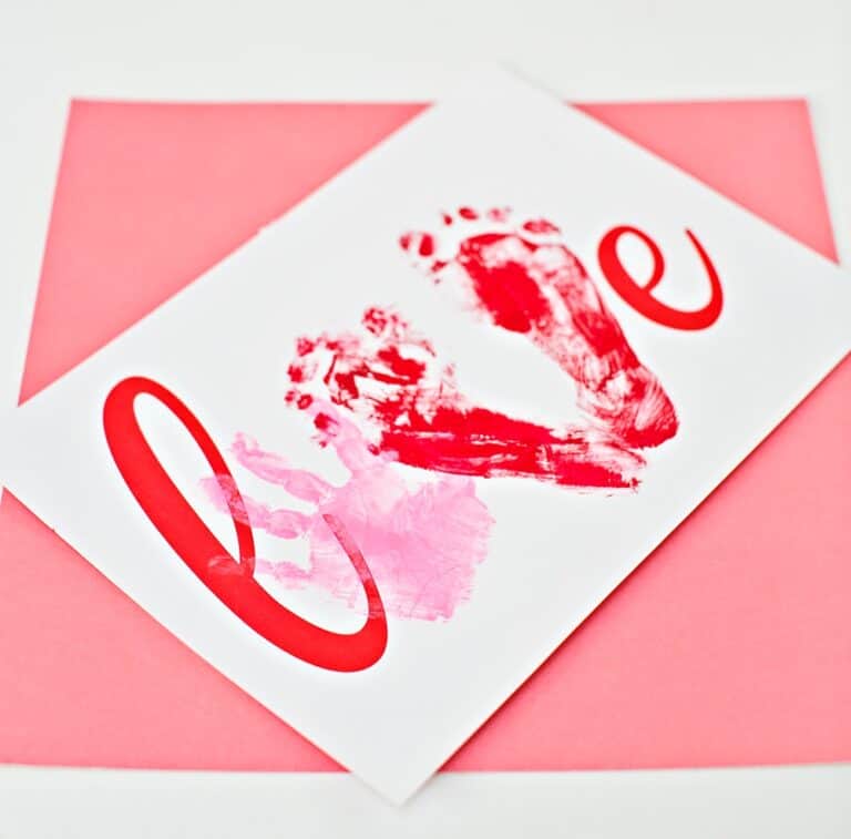 Love Handprint Art - Cute Preschool Valentine Craft