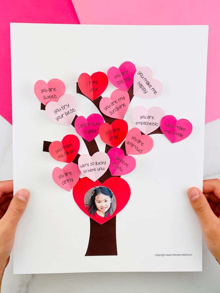 Paper Heart Tree Craft - Tell your kids how special they are!