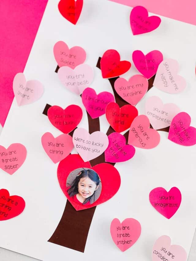 Paper Heart Tree Craft - Tell your kids how special they are!