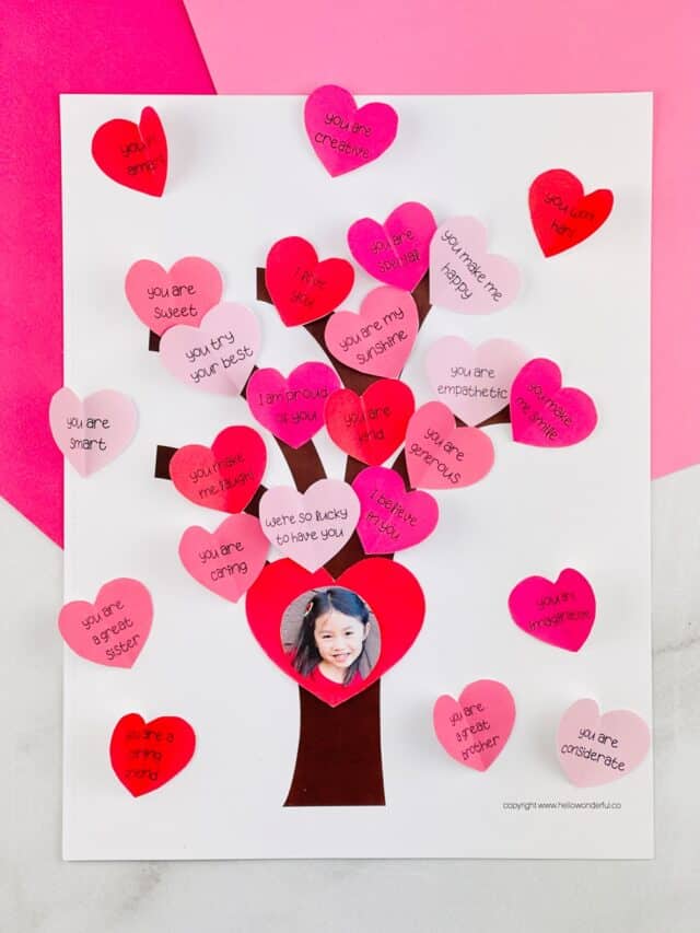Paper Heart Tree Craft - Tell your kids how special they are!