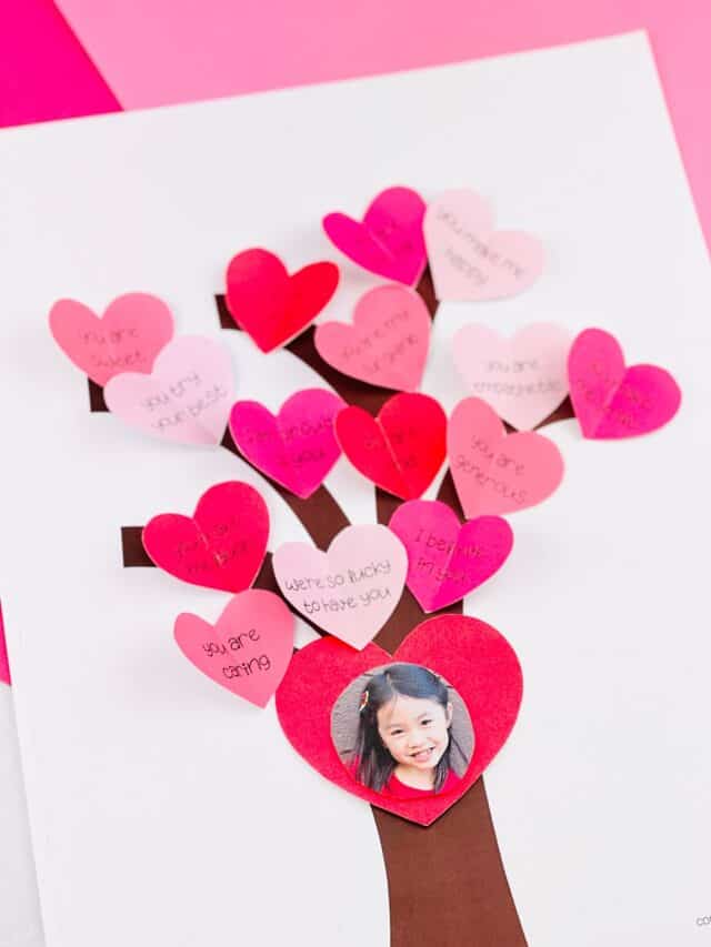 Paper Heart Tree Craft - Tell your kids how special they are!