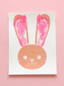 Bunny Footprint Art - Cute Easter Bunny Craft for Kids