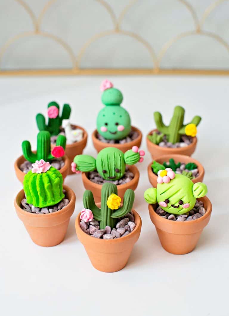 DIY Clay Cactus Craft - Cute Polymer Craft for Kids