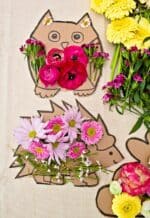 Flower Animal Nature Craft - Fun Outdoor Activity For Kids