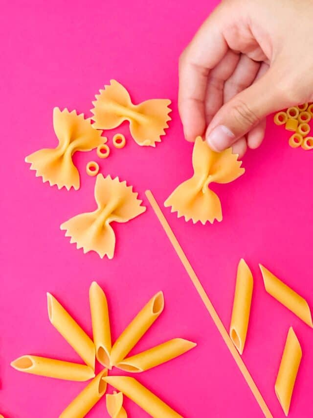 Pasta Flower Craft - Cute Flower Art for Kids
