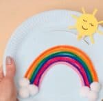 Rainbow Paper Plate Craft - Weather Learning Activity
