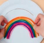Rainbow Paper Plate Craft - Weather Learning Activity