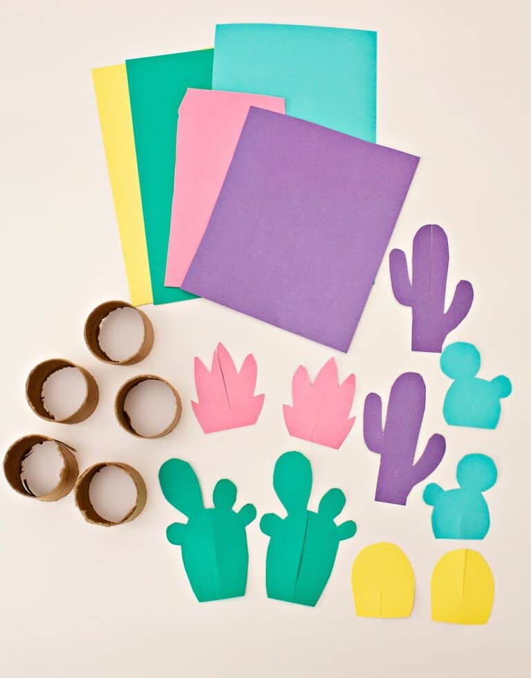 Paper Tube Cactus Craft - Cute Recycled Craft For Kids