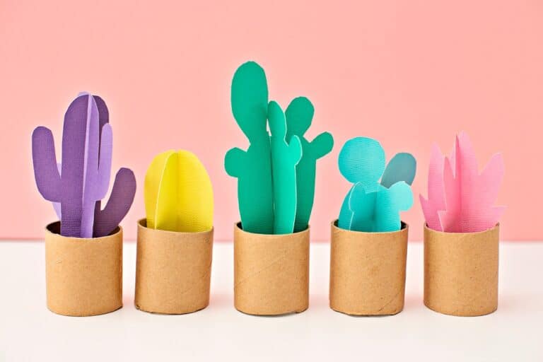 Paper Tube Cactus Craft - Cute Recycled Craft For Kids