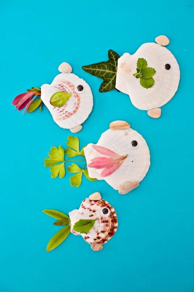 Nature Seashell Fish Craft - Cute Summer Craft For Kids