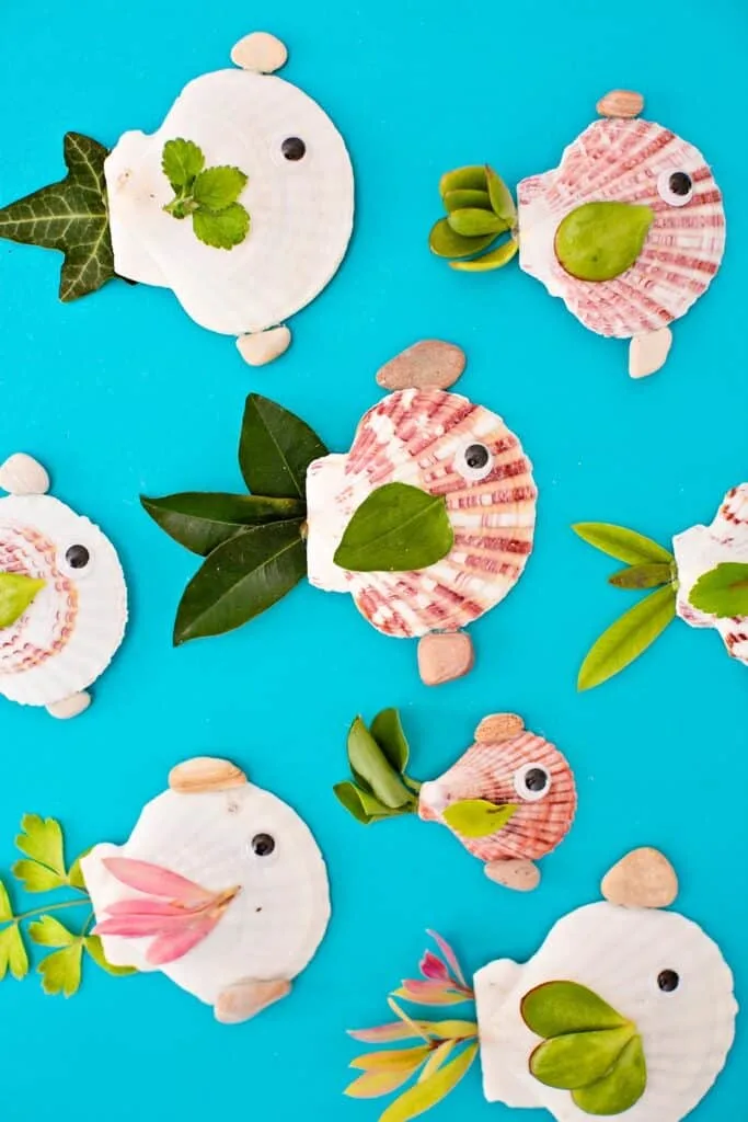 Nature Seashell Fish Craft - Cute Summer Craft For Kids