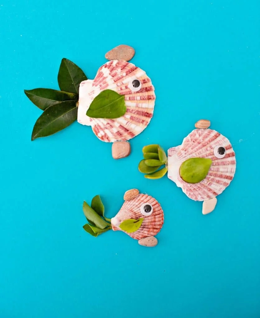 Nature Seashell Fish Craft - Cute Summer Craft For Kids