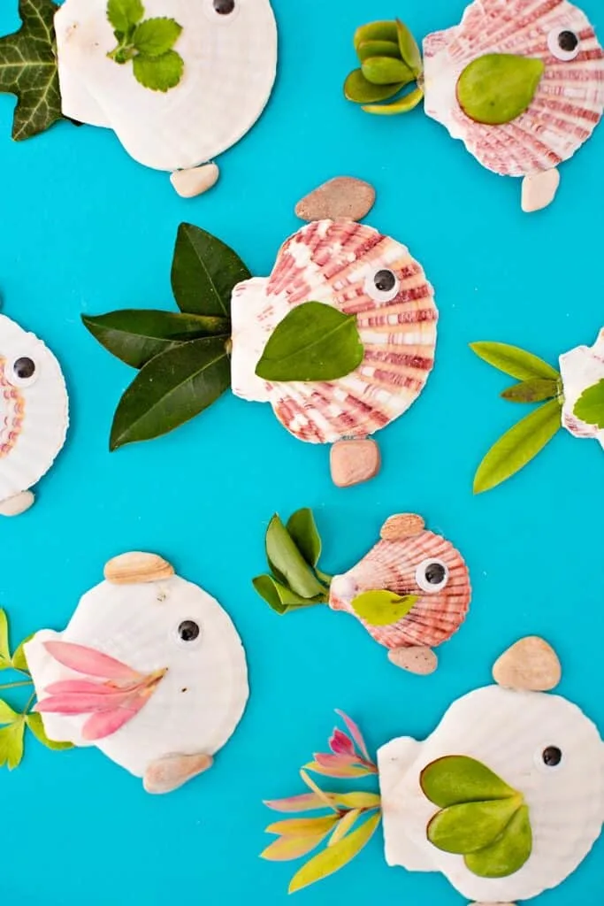Nature Seashell Fish Craft - Cute Summer Craft For Kids