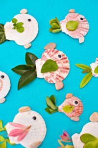 Nature Seashell Fish Craft - Cute Summer Craft For Kids