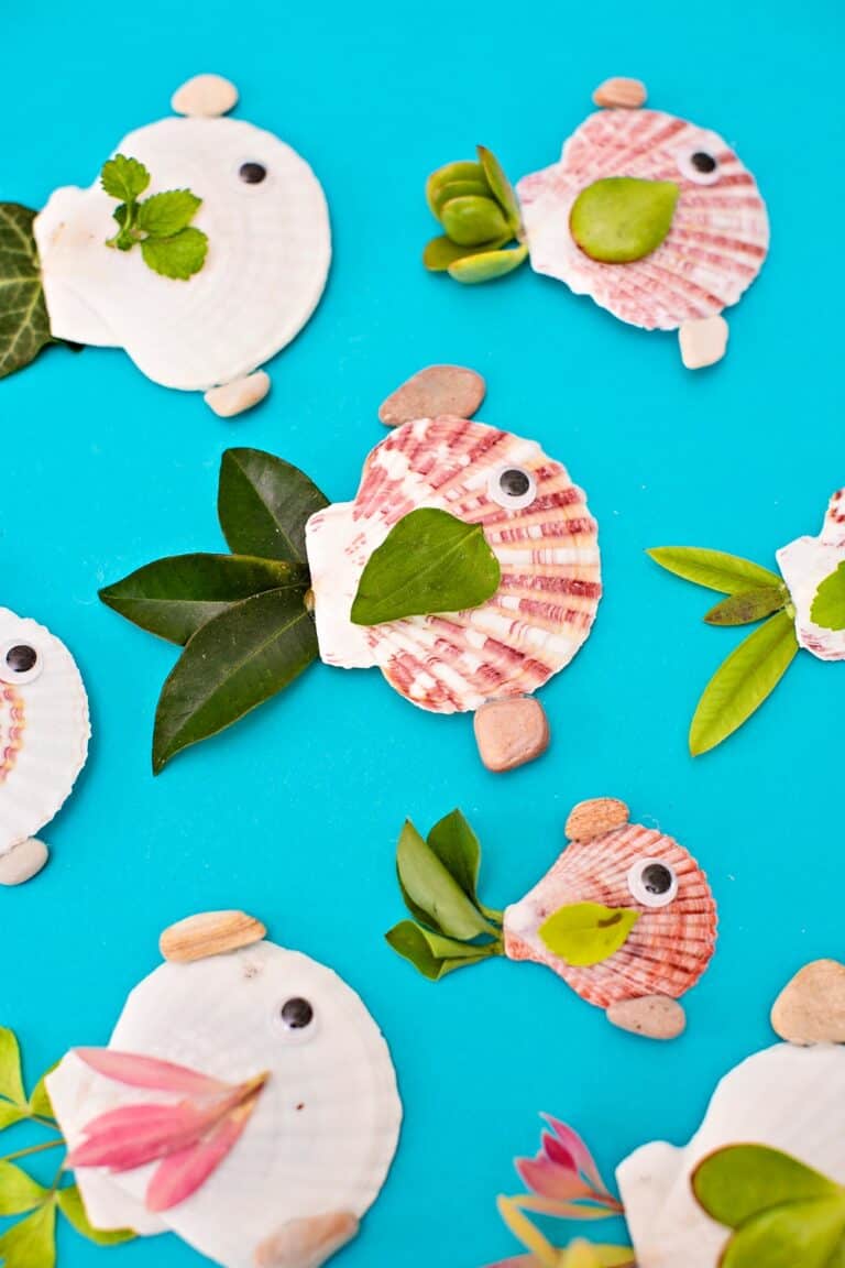 Nature Seashell Fish Craft - Cute Summer Craft For Kids
