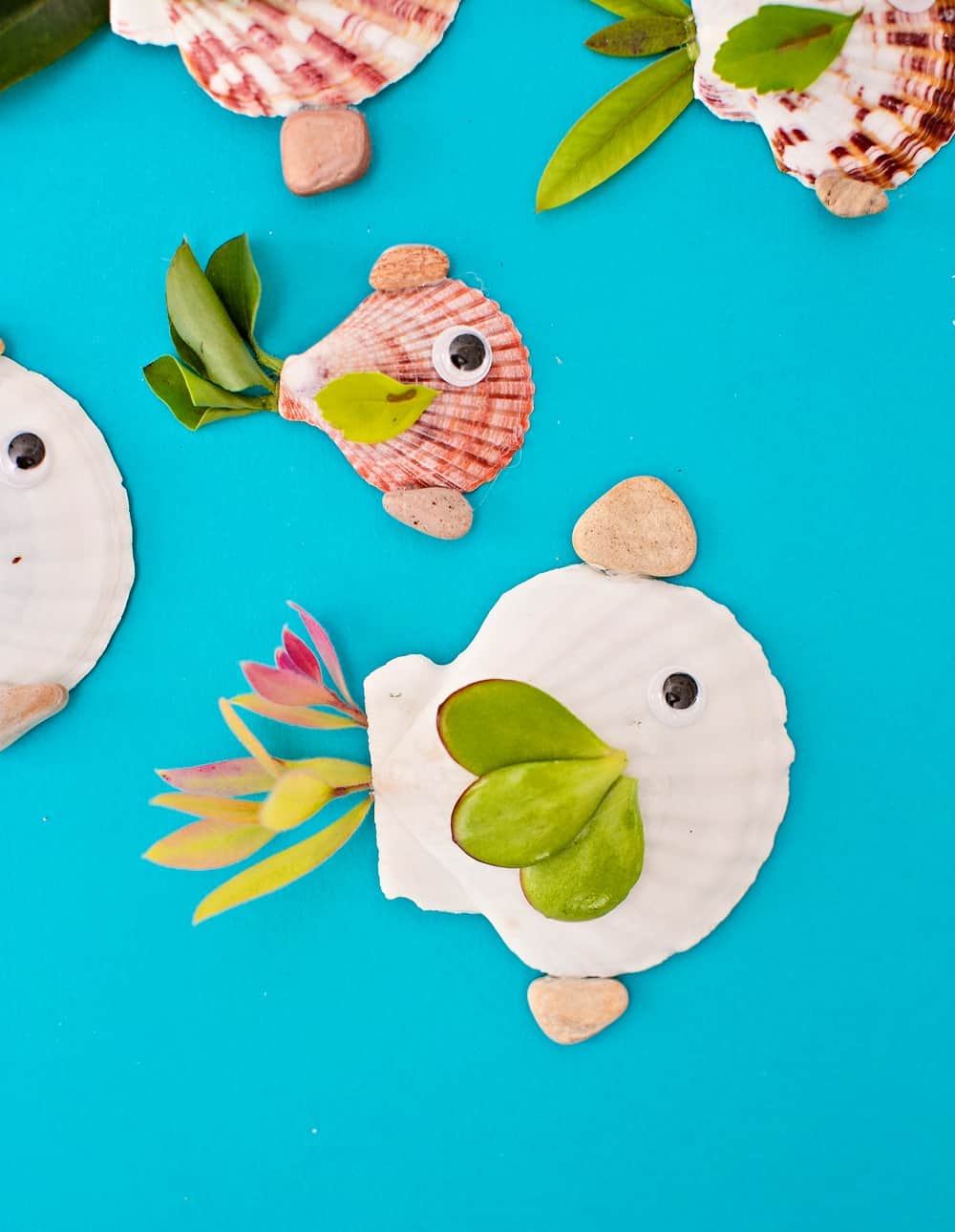 Nature Seashell Fish Craft - Cute Summer Craft For Kids