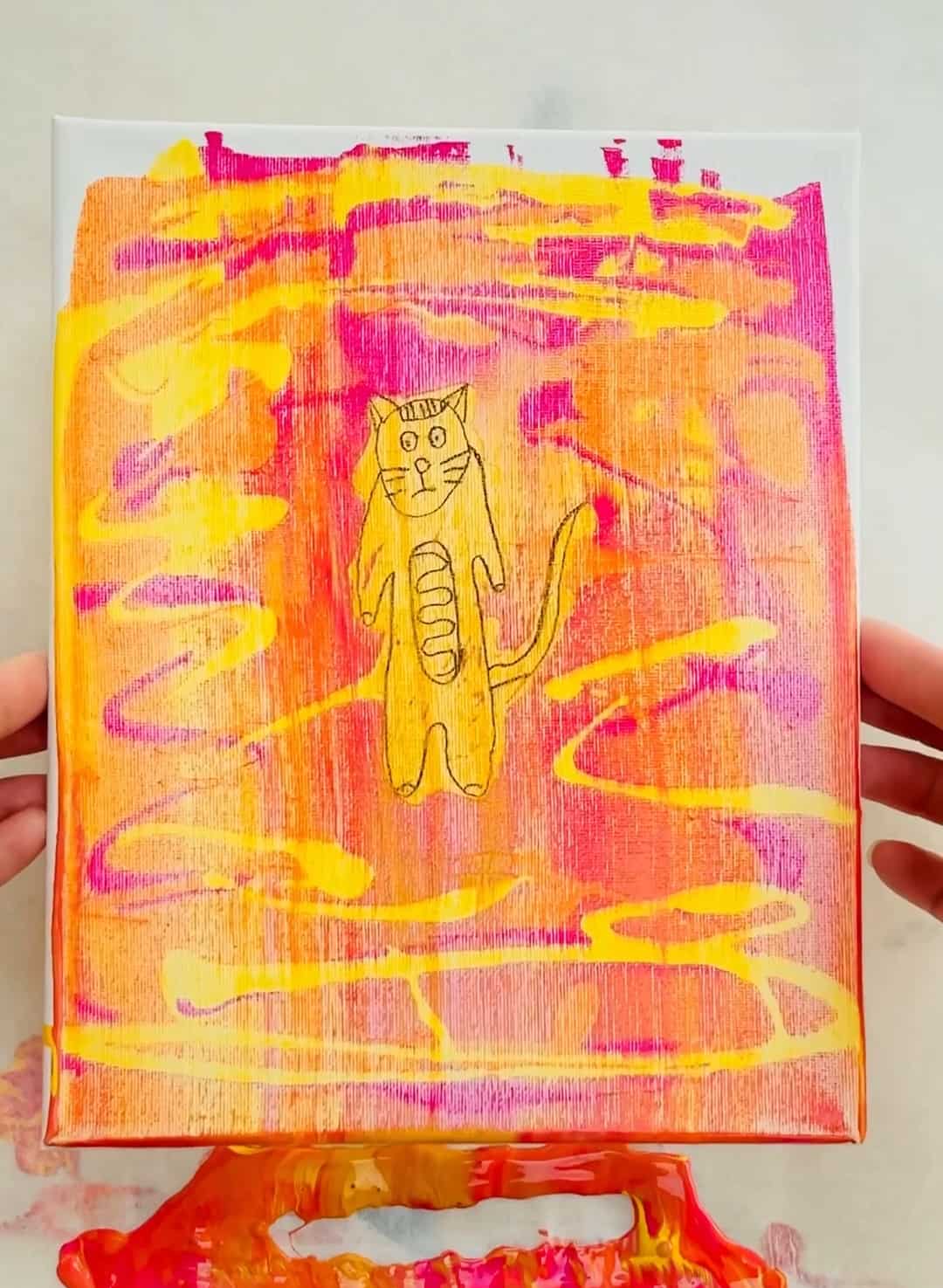 This Squeegee Paint Drawing Reveal is a Super Fun Kids Art Project!