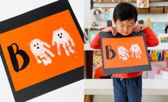 Ghost Handprint Art - Cute Halloween Craft For Kids