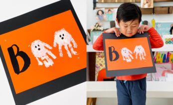 Ghost Handprint Art - Cute Halloween Craft For Kids