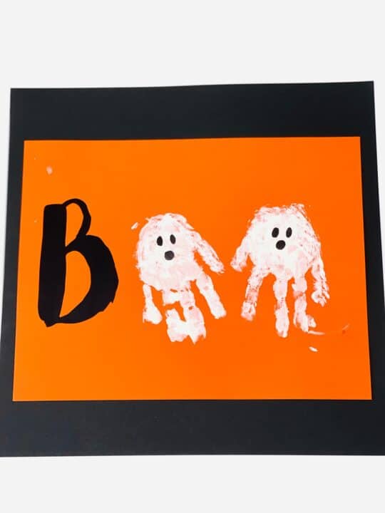 Ghost Handprint Art - Cute Halloween Craft For Kids