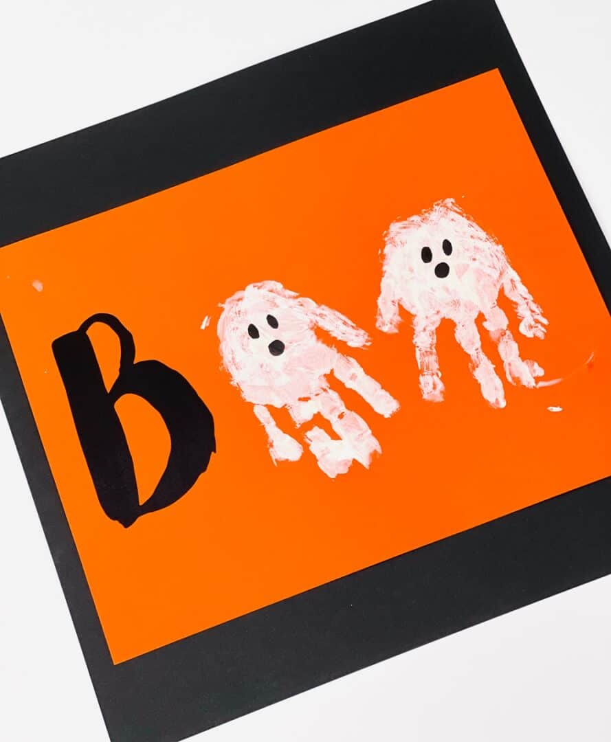 Ghost Handprint Art - Cute Halloween Craft For Kids