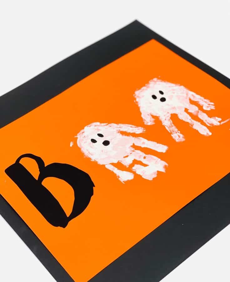 Ghost Handprint Art - Cute Halloween Craft For Kids