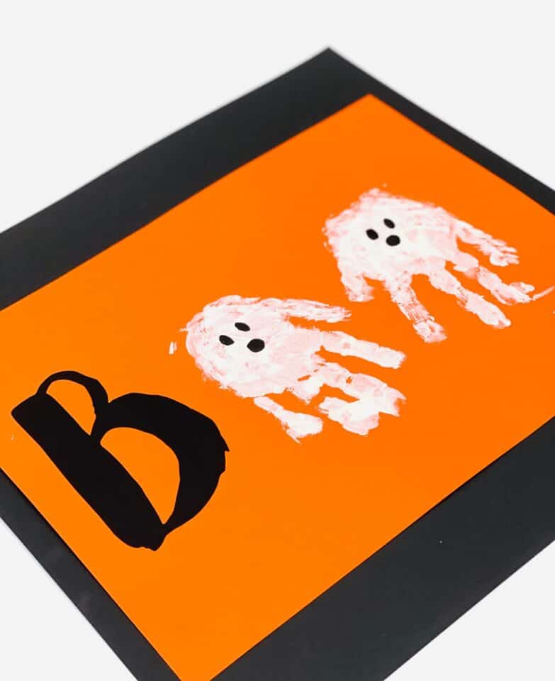 Ghost Handprint Art - Cute Halloween Craft For Kids