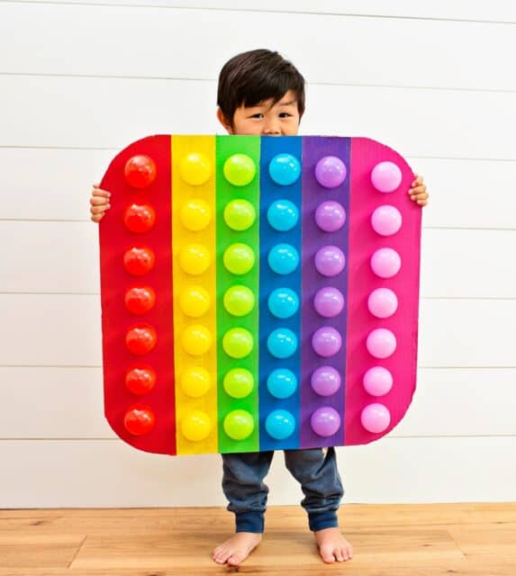 DIY Pop It Costume - Turn This Sensory Toy Into a Halloween Costume!