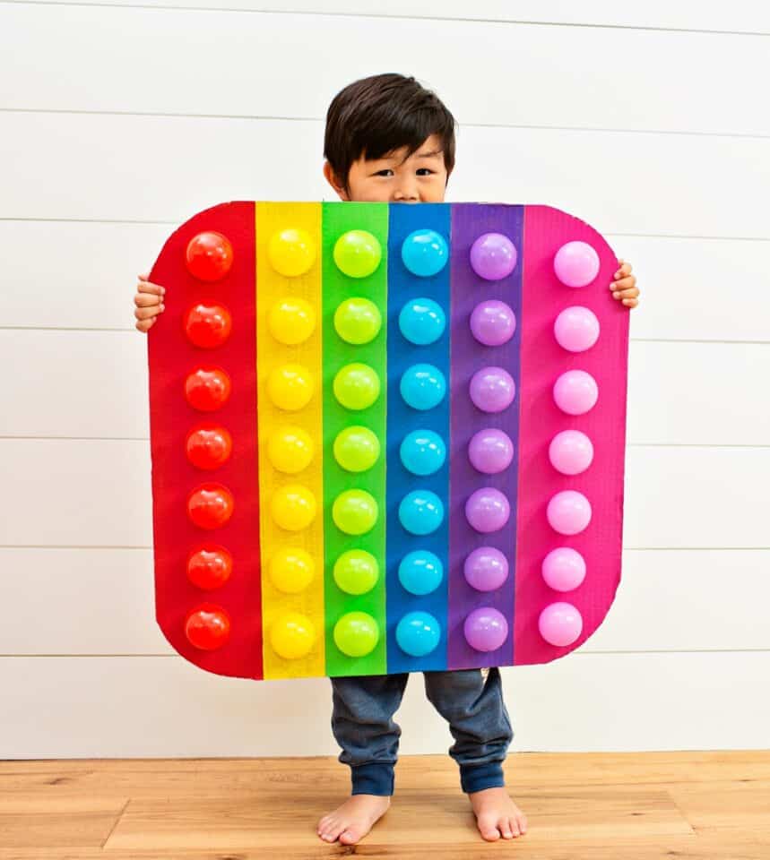 DIY Pop It Costume - Turn This Sensory Toy Into a Halloween Costume!