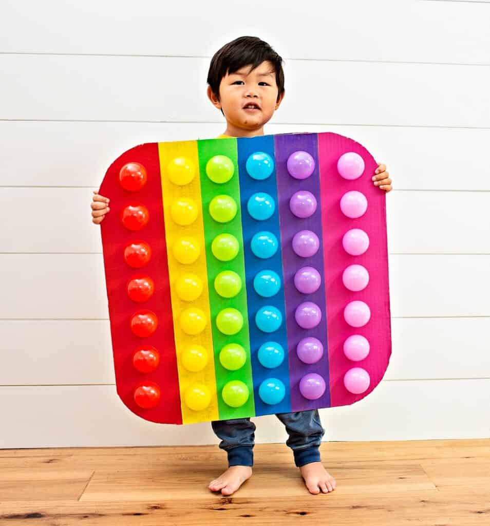 DIY Pop It Costume - Turn This Sensory Toy Into a Halloween Costume!