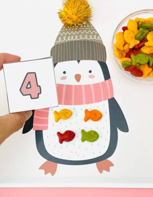 Feed The Penguin Winter Activity For Kids - Winter Preschool Craft