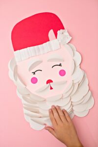 Paper Santa Craft - Cute and Easy Christmas Craft For Kids