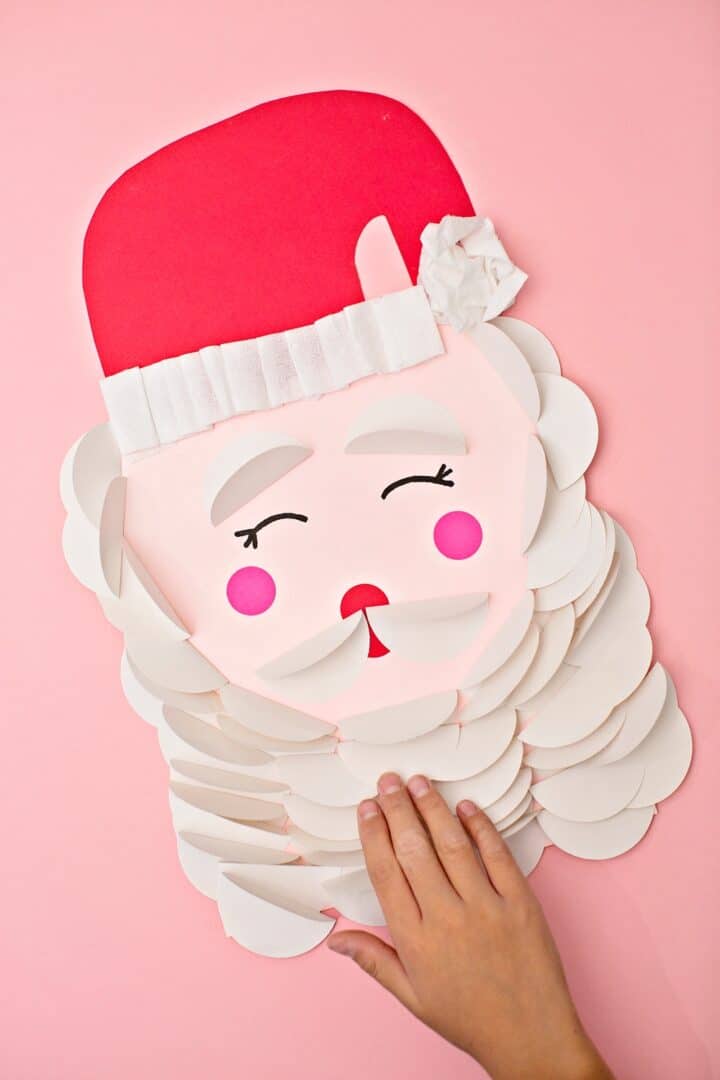 Paper Santa Craft - Cute and Easy Christmas Craft For Kids