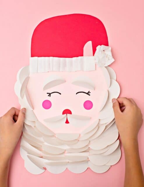 Paper Santa Craft - Cute and Easy Christmas Craft For Kids