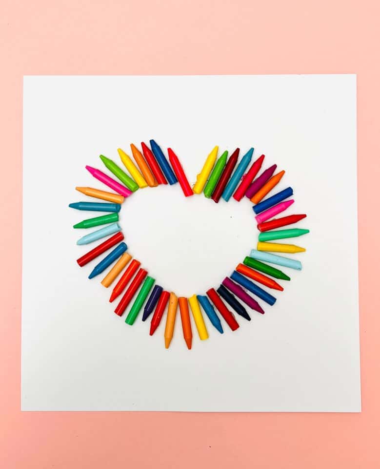 Beautiful Melted Crayon Heart Art