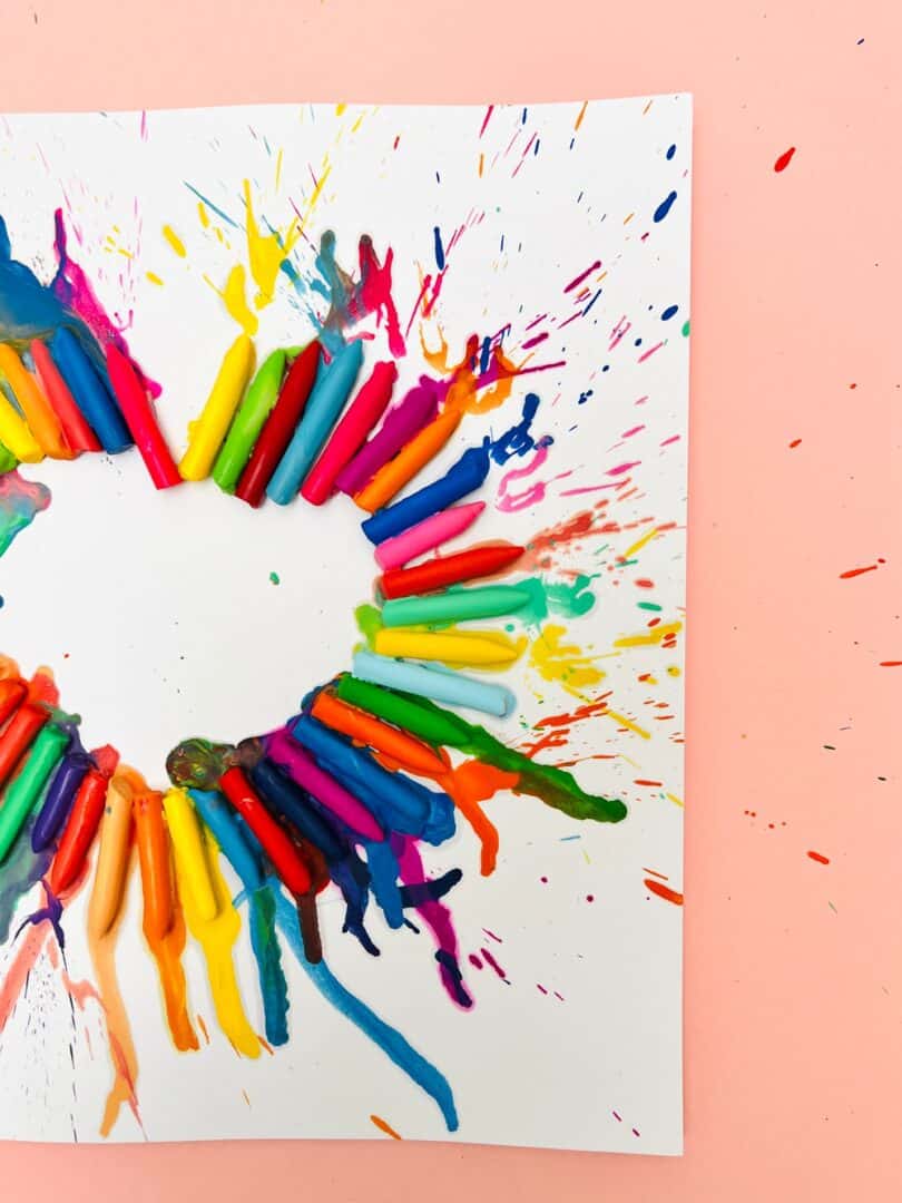 Beautiful Melted Crayon Heart Art