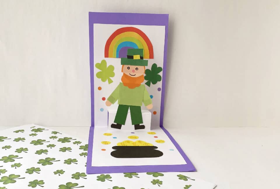 Leprechaun St. Patrick's Day Card With Free Template