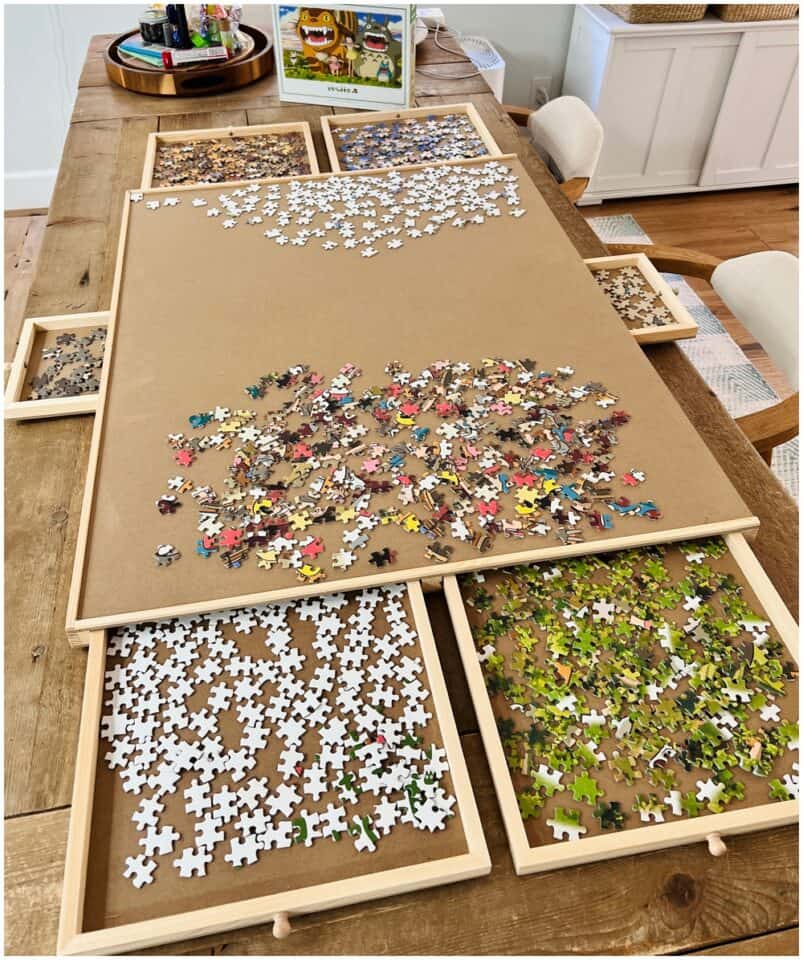 This Puzzle Table Is The Perfect Screen-Free Family Activity