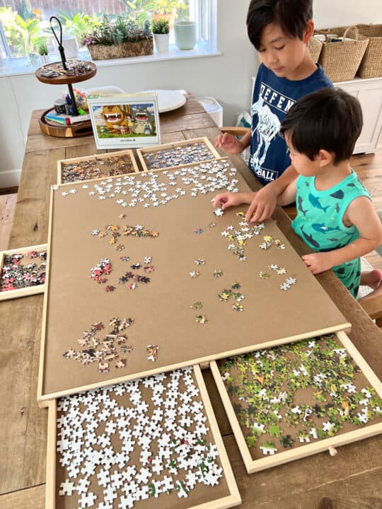 This Puzzle Table Is The Perfect Screen-Free Family Activity