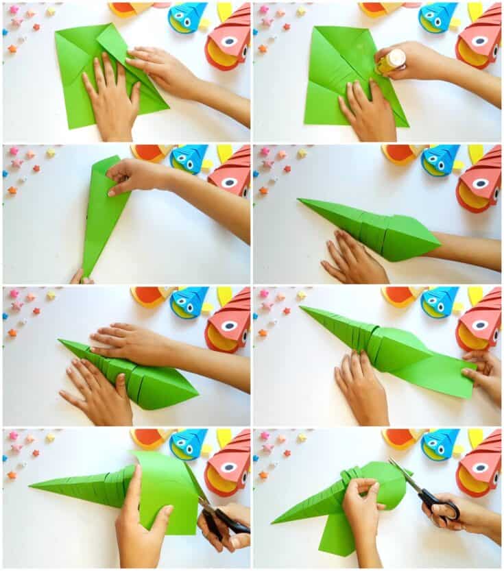 How To Make a Moving Paper Fish Craft Step By Step