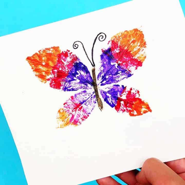 RAINBOW BUTTERFLY PAPER TUBE CRAFT WITH FREE PRINTABLES