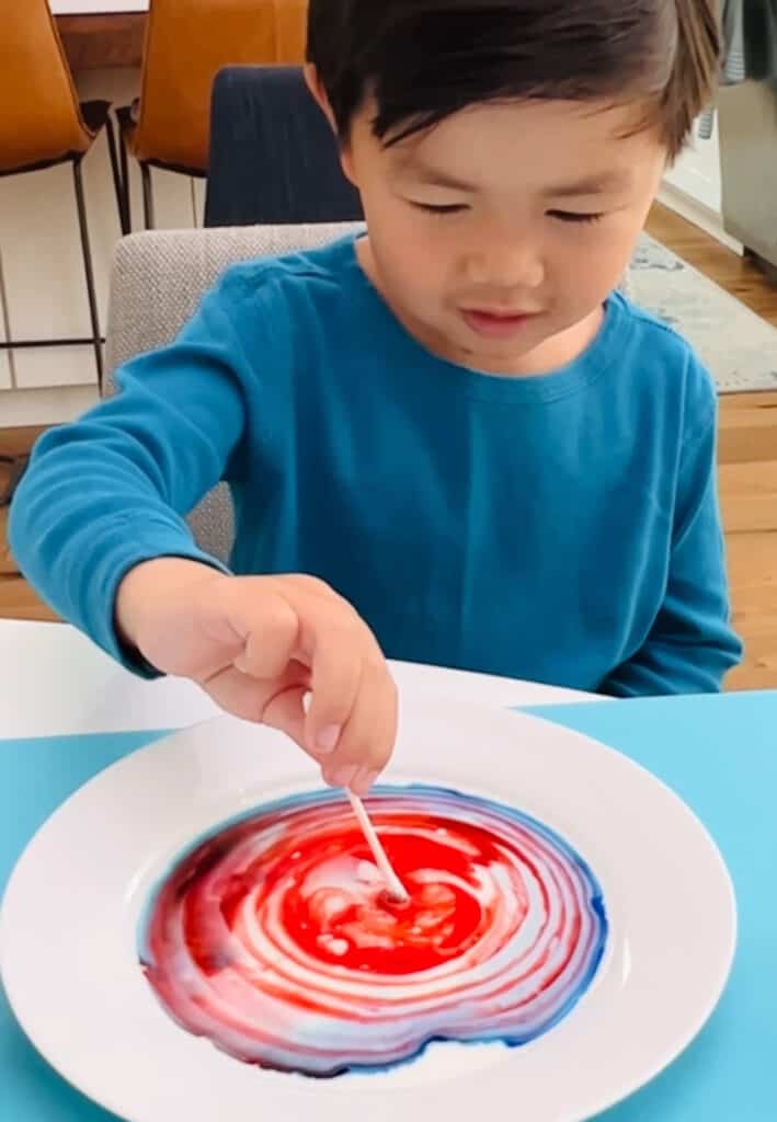 This Patriotic Magic Milk Is a Fun 4th of July Activity!