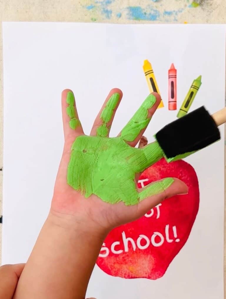 Handprint Art Back to School Printable
